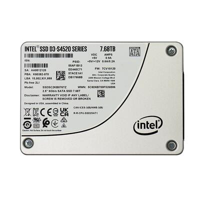 全新 英特尔S4520 7.68TB SATA固态硬盘SSDSC2KB076TZ企业级SSD