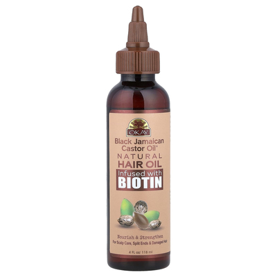 Okay Pure Naturals,Black Castor Oil, Hair Growth Natural Oil