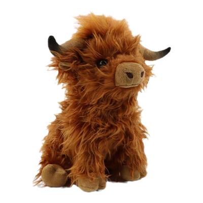 网红Highland Cow苏格兰高地牛犊子毛绒玩具非主黄毛牛玩偶公仔