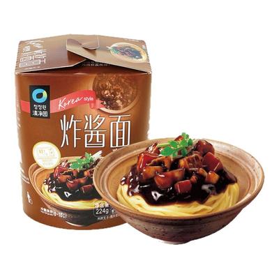 清净园韩式炸酱面224g杯装韩式风味拌面非油炸拉面懒人速食免煮