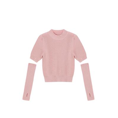 gcrues可拆卸袖子毛织小衫