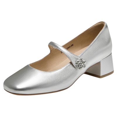 TATA他她女鞋银河梦境时尚单鞋通勤百搭玛丽珍真皮鞋子7ACE7CQ5