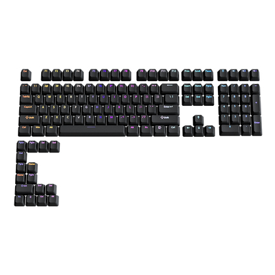 纯黑键帽原厂高度正刻PBT透光