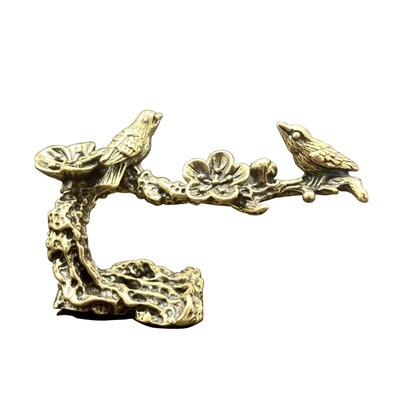 黄铜喜上眉梢小摆件喜鹊登梅