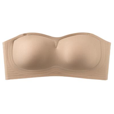 粉底液无肩带内衣女防滑聚拢美背