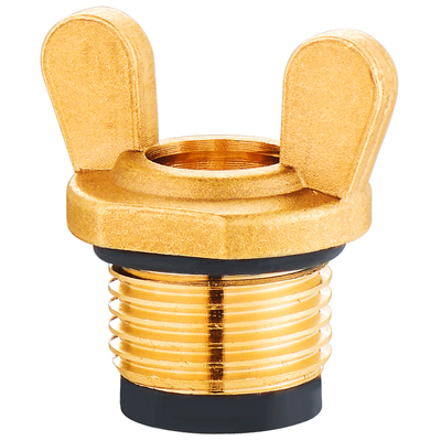 全铜水龙头堵塞头水管4分堵帽角阀内外丝堵6分闷头家用封口配件