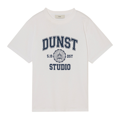 Dunst【嘟颖doyeong同款】26夏季新品学院风logo印花T恤UDTS6B139