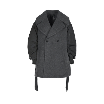 JNBY/江南布衣翻领宽松昵大衣