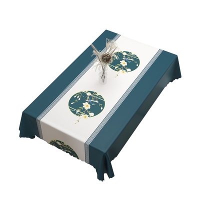 防油免洗长方形桌布中式复古喜庆