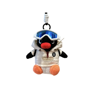 新款正版pingu企鹅包包挂件车载挂饰可爱圣诞滑雪秋冬日钥匙扣女