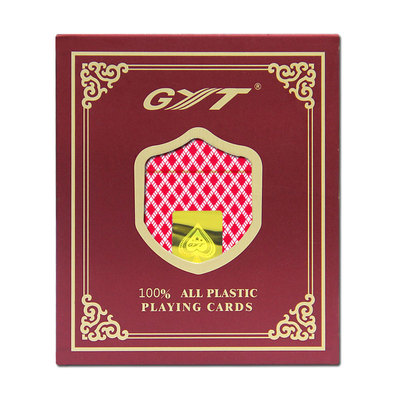 gyt塑料德州扑克牌6副装磨砂防水