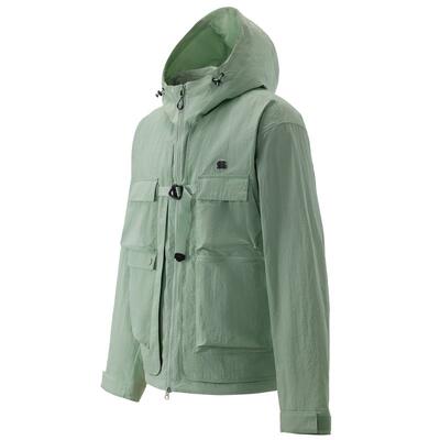 KOLON SPORT可隆防风夹克防泼水防风男女同款露营2合1户外外套