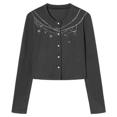 Eptison少女风印花针织两件套