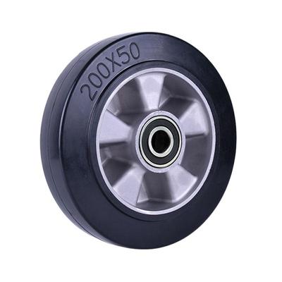 双铃手推车胶轮子静音实心滚轮