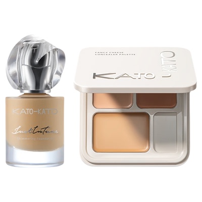 【组合装】KATO粉底液遮瑕膏遮暇盘持久不脱妆干皮官方旗舰店正品