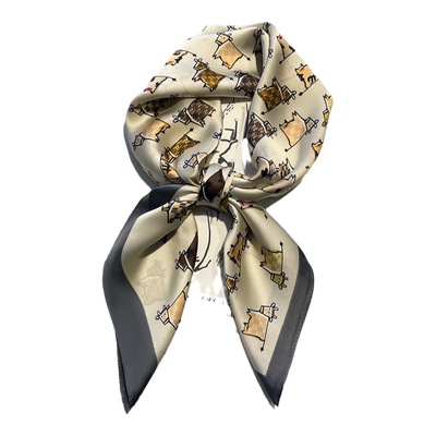 春秋夏季搭配衬衣装饰小方巾丝巾