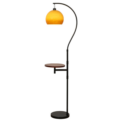 新款中古风落地灯置物一体高级感