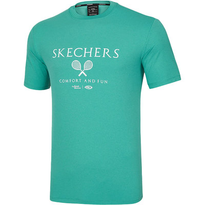 Skechers/斯凯奇正品夏季新款男女运动休闲透气短袖T恤 P122U001