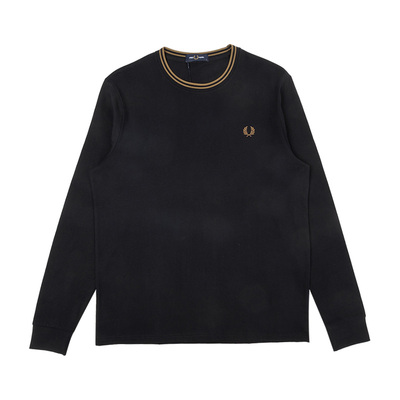 男士刺绣Logo全棉圆领长袖T恤