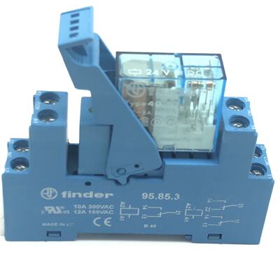 议价finder/芬德Type 40.52 DC24V配套轨道底座 95.85.3 继电器九