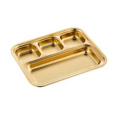 304不锈钢韩式烤肉蘸料一体盘子