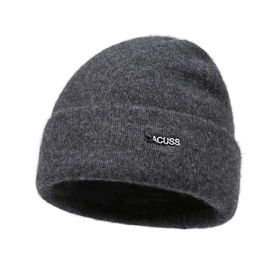 CACUSS男士羊绒保暖毛线帽大头围