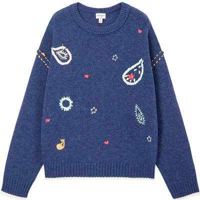 JuicyCouture橘滋圆领宽松毛衣