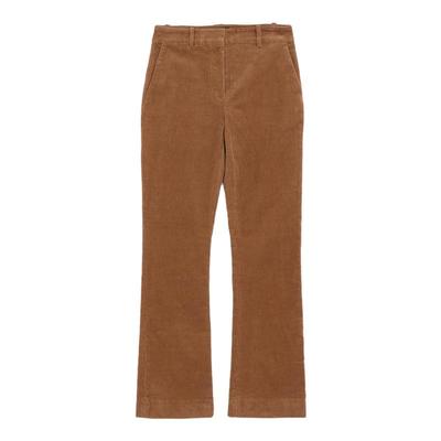 CLUB MONACO女士早秋宽松直筒微弹显瘦百搭长裤复古灯芯绒休闲裤