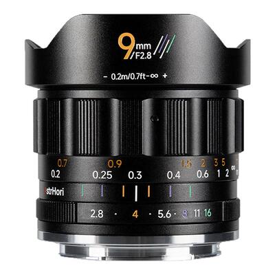 岩石星9mm F2.8 超广角定焦镜头适配索尼E尼康Z富士X佳能RF M43口