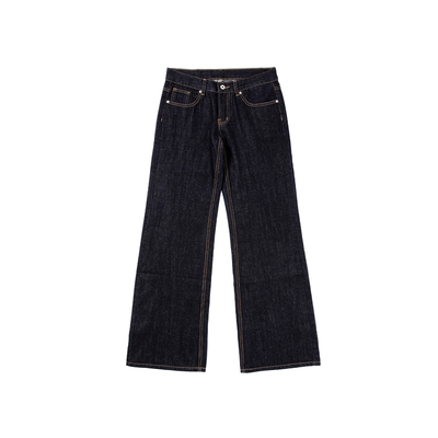 低腰显瘦直筒原色牛仔长裤美式春