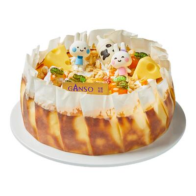 元祖软芯嫩芝士生日蛋糕法国kiri芝士网红巴斯克风味同城配送