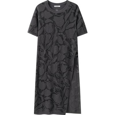 播商场同款气质短袖T恤裙女夏新提花中长款连衣裙BDS2SD2110