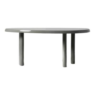 已夏芒果书桌原版意式极简轻奢书桌高级烤漆电脑桌书房工作台