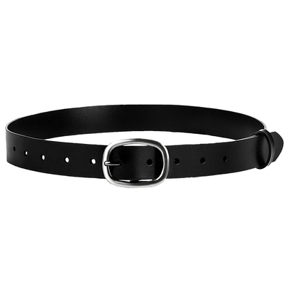 BELIEFYAO原创真皮圆形针扣腰带