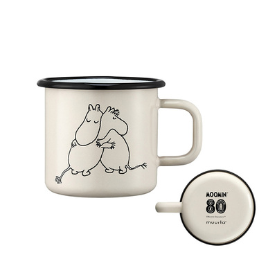 芬兰muurla姆明80周年搪瓷杯moomin杯子桦木砧板杯垫托盘马克杯