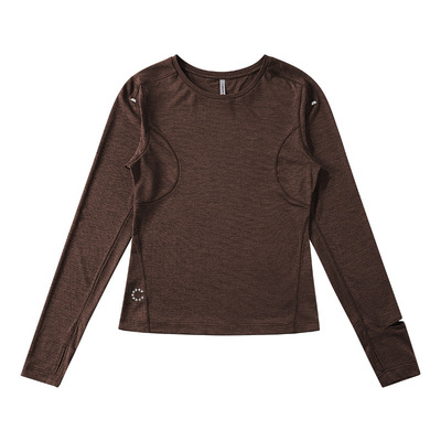 春夏户外速干衣女登山徒步吸汗长袖t恤跑步健身运动上衣男透气