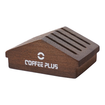 coffeeplus意式咖啡二次分水网收纳座胡桃木房子造型分水网收纳架