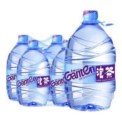 景田桶装天然泉水4.6L*4桶整箱送货上楼家庭大瓶饮用水非纯净水