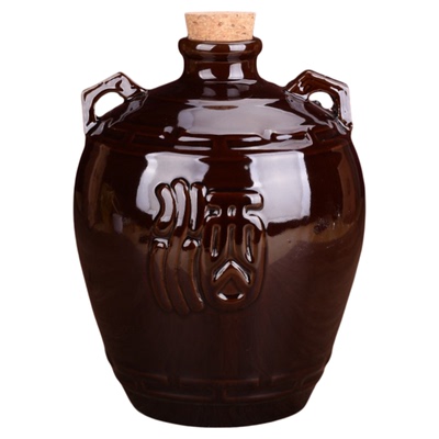 复古5斤双耳酒瓶提篮包装箱泡沫