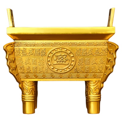 纯黄铜鼎摆件鼎盛千秋