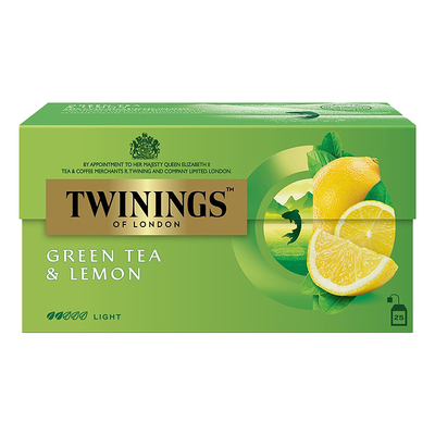 twinings英国川宁柠檬绿茶茶包柠檬VC果味茶包淡雅清新袋泡茶叶