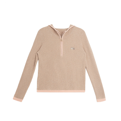 EDGII2024冬季新品连帽羊毛衫女