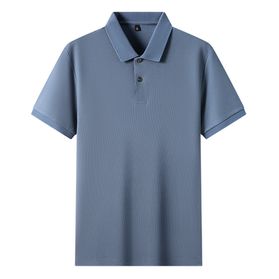 罗蒙100纯棉短袖t恤男翻领POLO衫