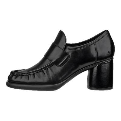 ECCO爱步Sculpted时尚高跟乐福鞋真皮粗跟单鞋 雕塑奢华222673