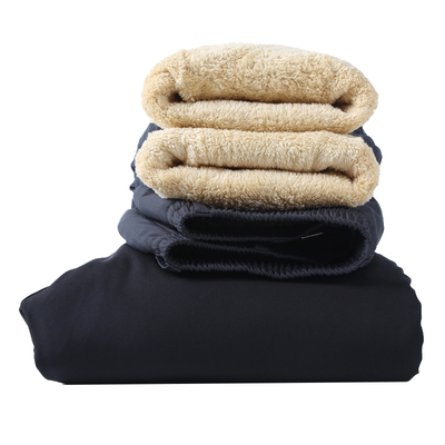 男士老人易穿脱加厚松紧腰棉裤