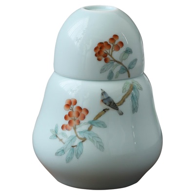 影青葫芦温酒壶一人饮米翠鸟酒杯