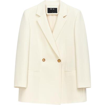 播羊毛西装外套女商场同款