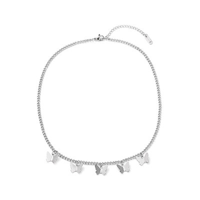 立体蝴蝶小众设计可调节女士项链