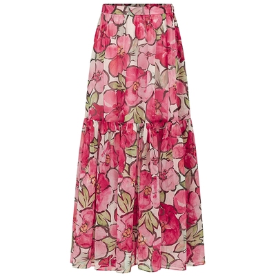 曼德诗通勤A摆长裙半身裙