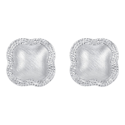 潮宏基铂雅四叶草铂金耳钉